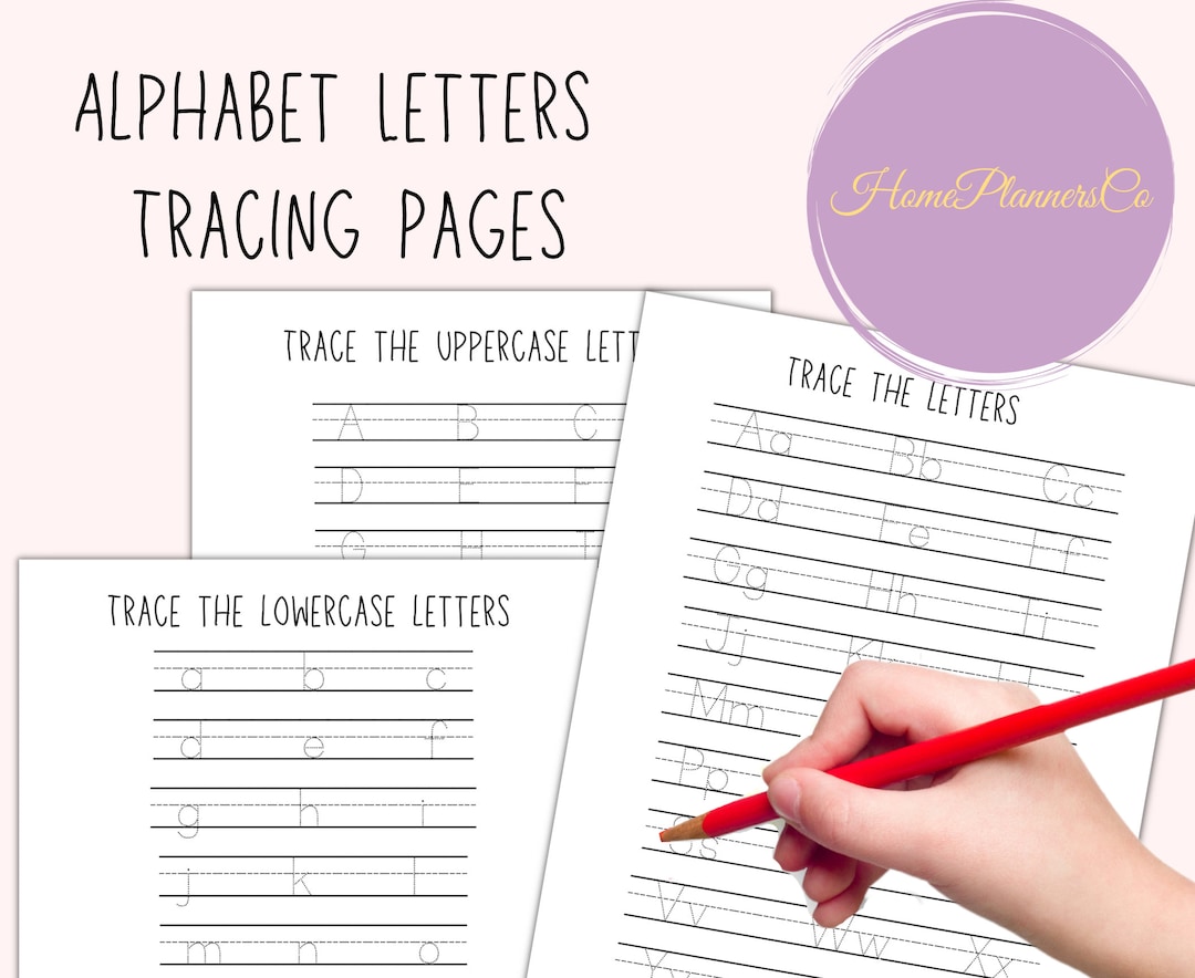 Alphabet Letters Tracing Page, Upper and Lower Case, Preschool ...