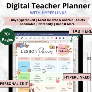 Digital Teacher Planner With Hyperlinks for Goodnotes, Notability, Xodo ...