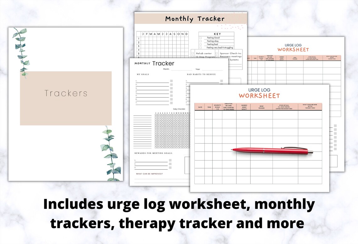 Addiction Recovery Worksheets Sobriety Worksheets Sobriety - Etsy