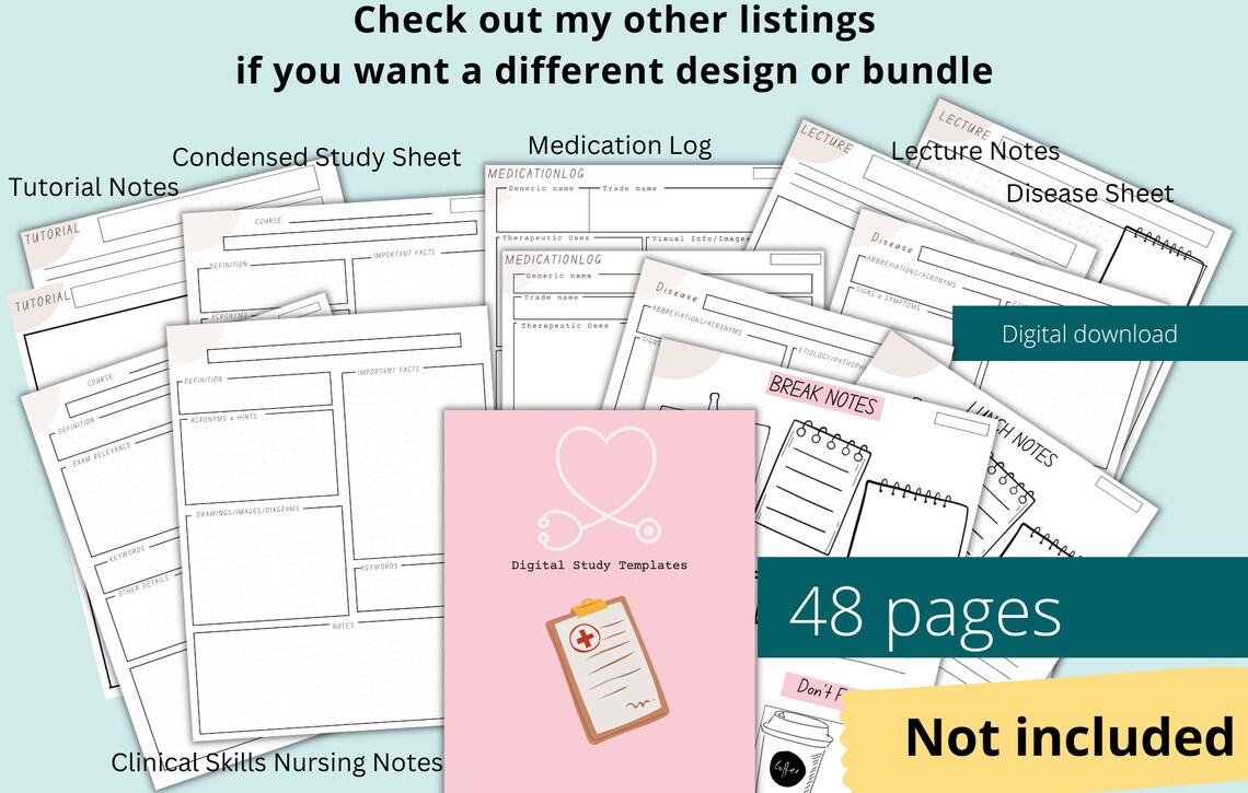 Printable Patho Nursing Notes Disease Template Pathophysiology - Etsy