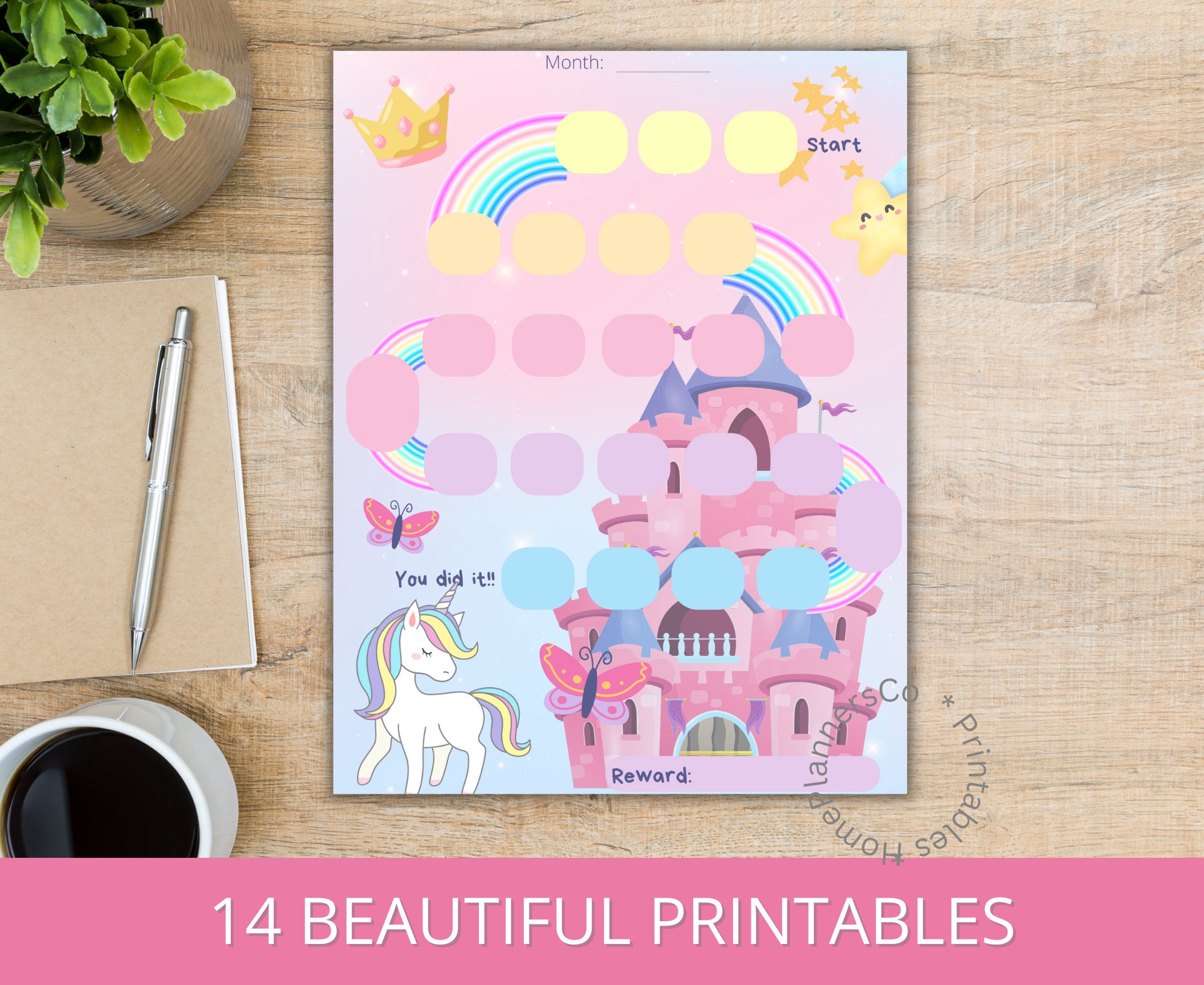 Unicorn Reward Chart Bundle, Sticker Chart, Toddler Chore Chart ...