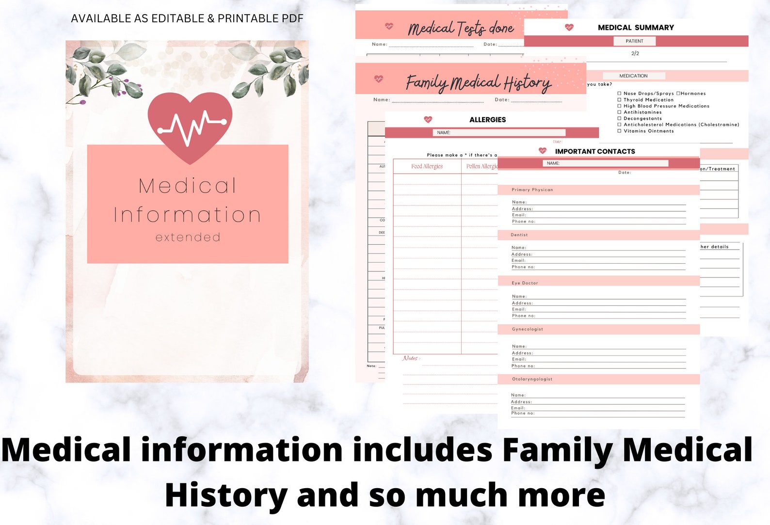 EDITABLE Emergency Binder Plus Family Binder Life Planner - Etsy