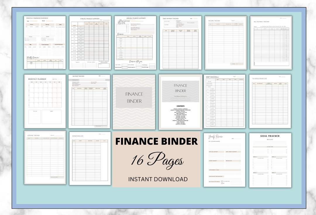 Finance Planner Bundle, Savings Tracker Bundle, Budget Planner ...