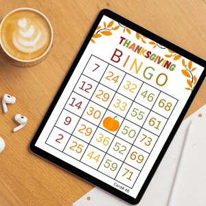 50 Thanksgiving Bingo Cards, Printable Bingo Game, Autumn Bingo, Fall ...