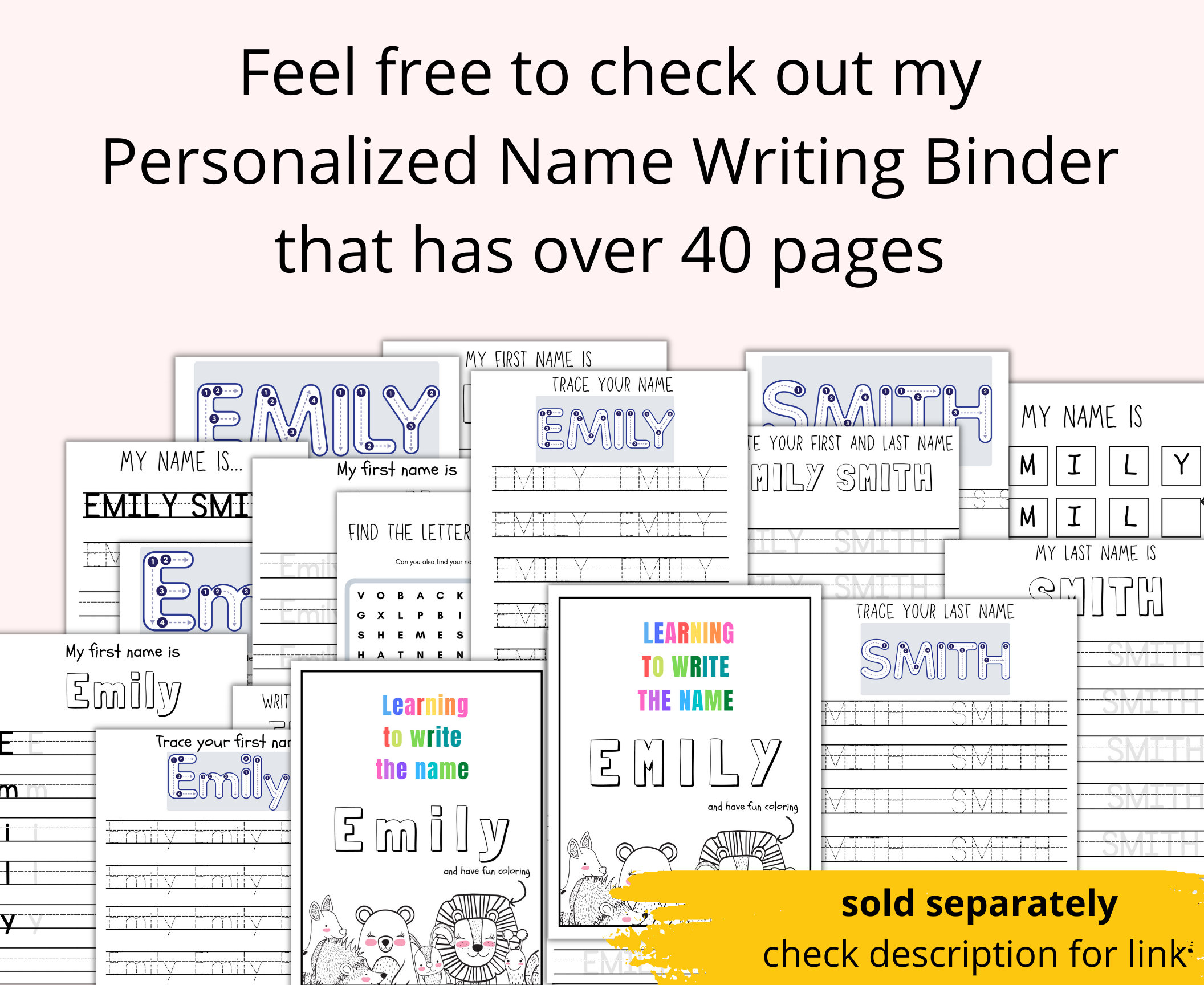 26 Printable Trace the Alphabet Pages | 26 Handwriting Practice Sheet ...