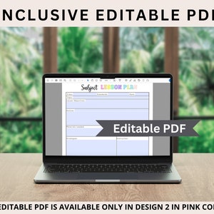 Editable Subject Lesson Plan Template, Printable Digital Lesson Planner ...