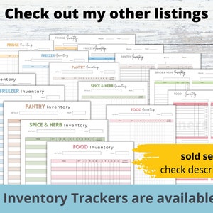 Home Inventory Tracker Pages,room-by-room Inventory, House Inventory ...