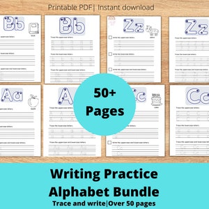 Trace and Write Alphabet Letters Learn to Write Worksheets |preschool ...