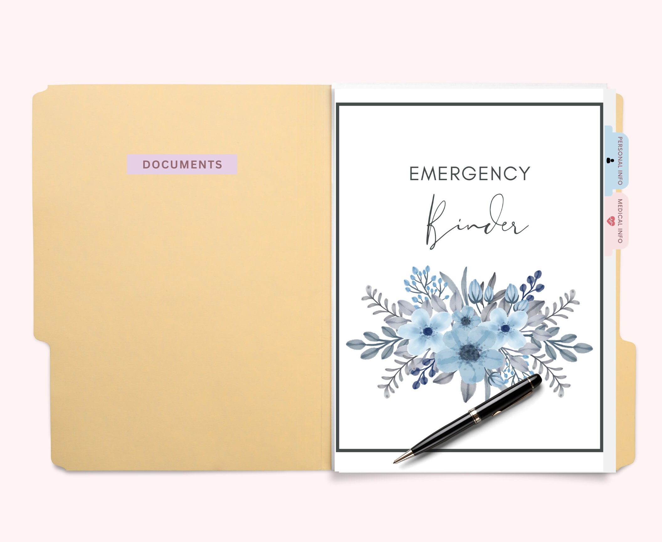 Printable Divider Tabs and Binder Labels for Just in Case - Etsy