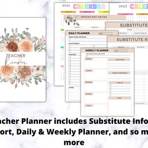Teacher Planner Printable Teacher Binder,lesson Planner Printable ...