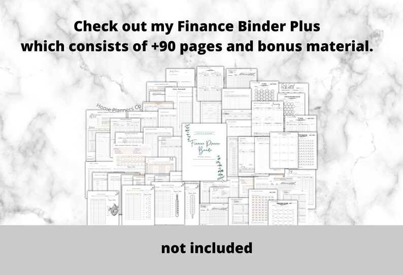 Finance Planner Bundle Savings Tracker Bundle Budget - Etsy