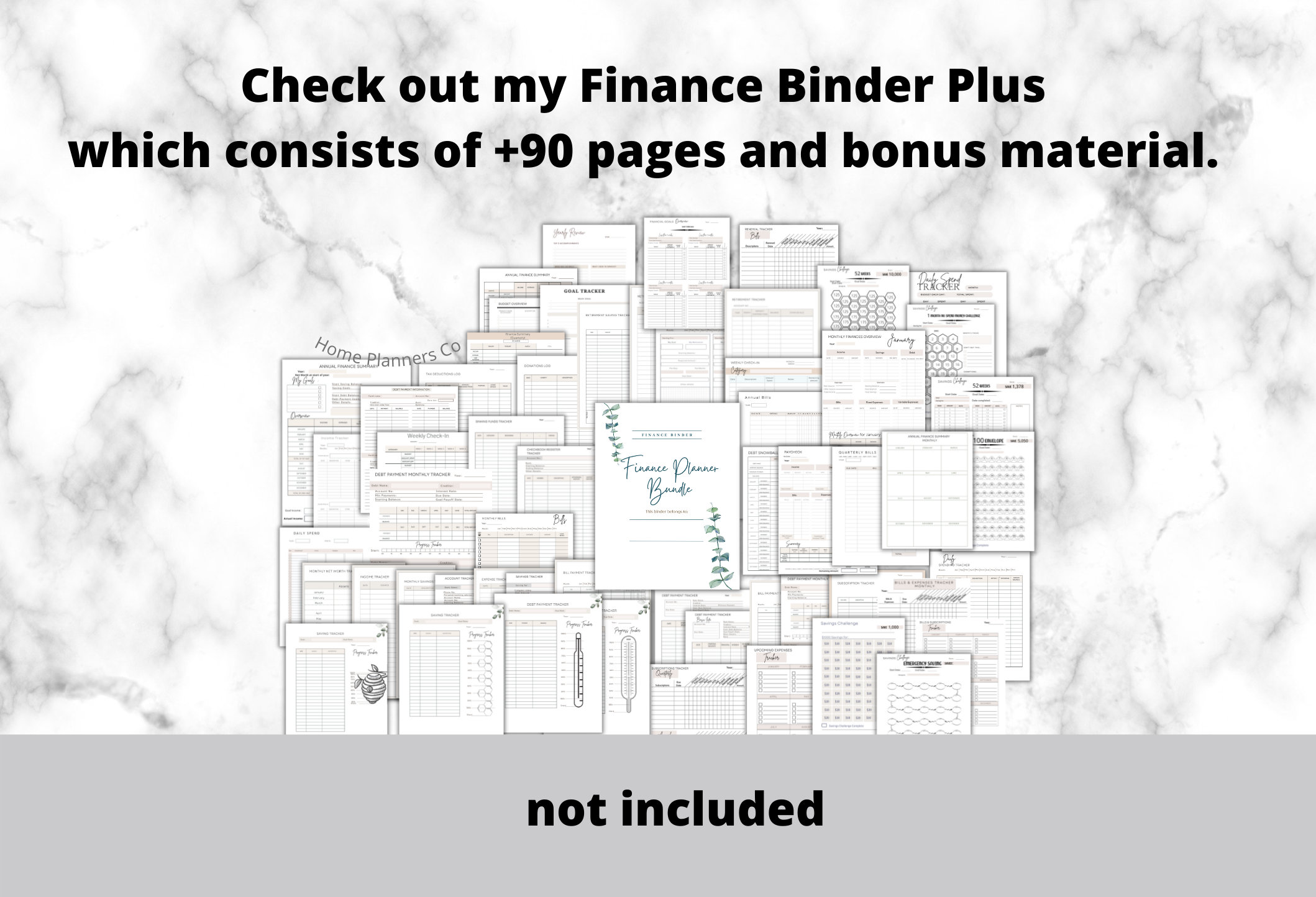 Finance Planner Bundle, Savings Tracker Bundle, Budget Planner ...
