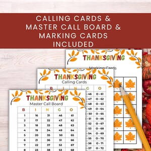 50 Thanksgiving Bingo Cards, Printable Bingo Game, Autumn Bingo, Fall ...