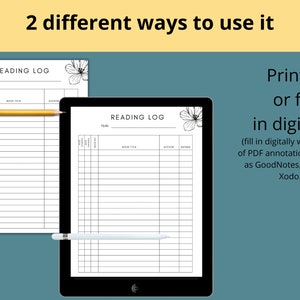 Printable Reading Planner,book Journal Planner,reading Journal,reading ...
