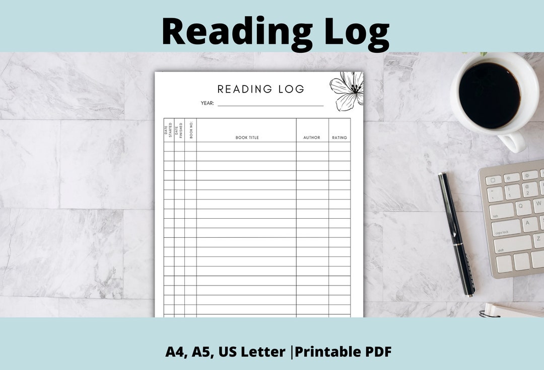 Printable Reading Log, Library Book Trackers, Reading Tracker, Reading ...