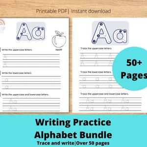 Trace and Write Alphabet Letters Learn to Write Worksheets |preschool ...