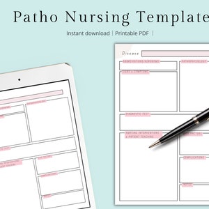 Printable Patho Nursing Notes Disease Template Pathophysiology Study ...