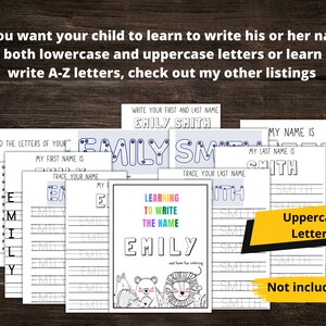 Custom Name Writing Practice Binder, Personalized Name Handwriting ...