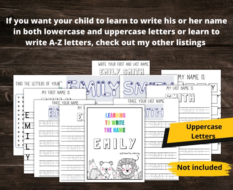 Custom Name Writing Practice Binder Personalized Name - Etsy