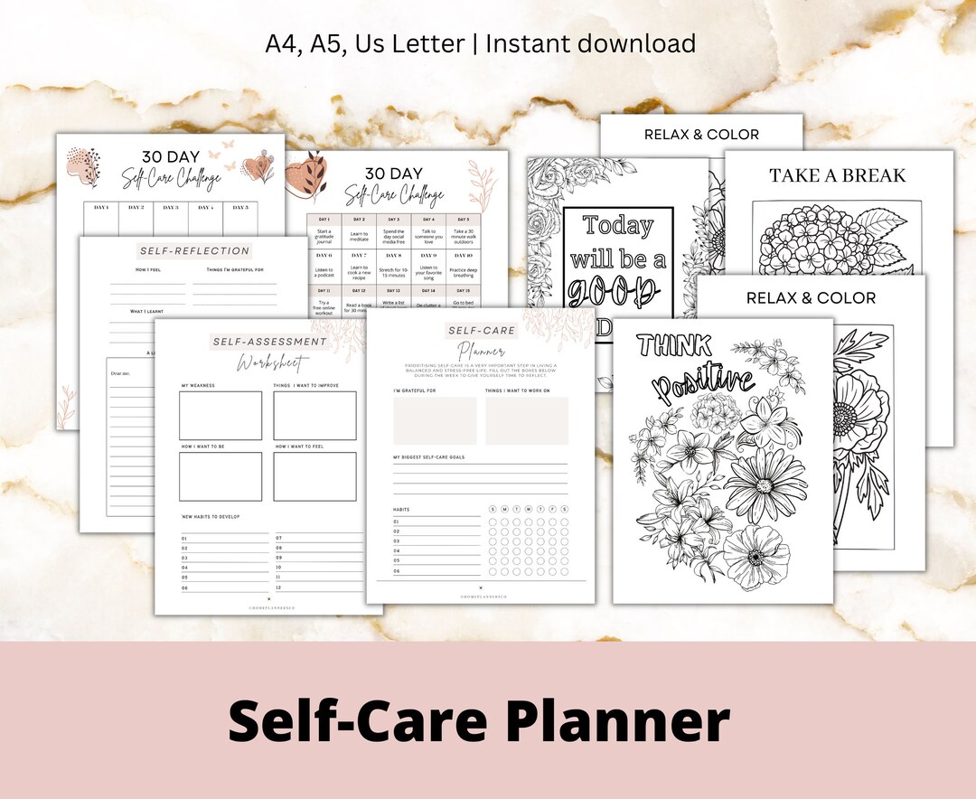 Simple Self Care Bundle, Self Help, Anxiety Panic Stress Worry Therapy ...