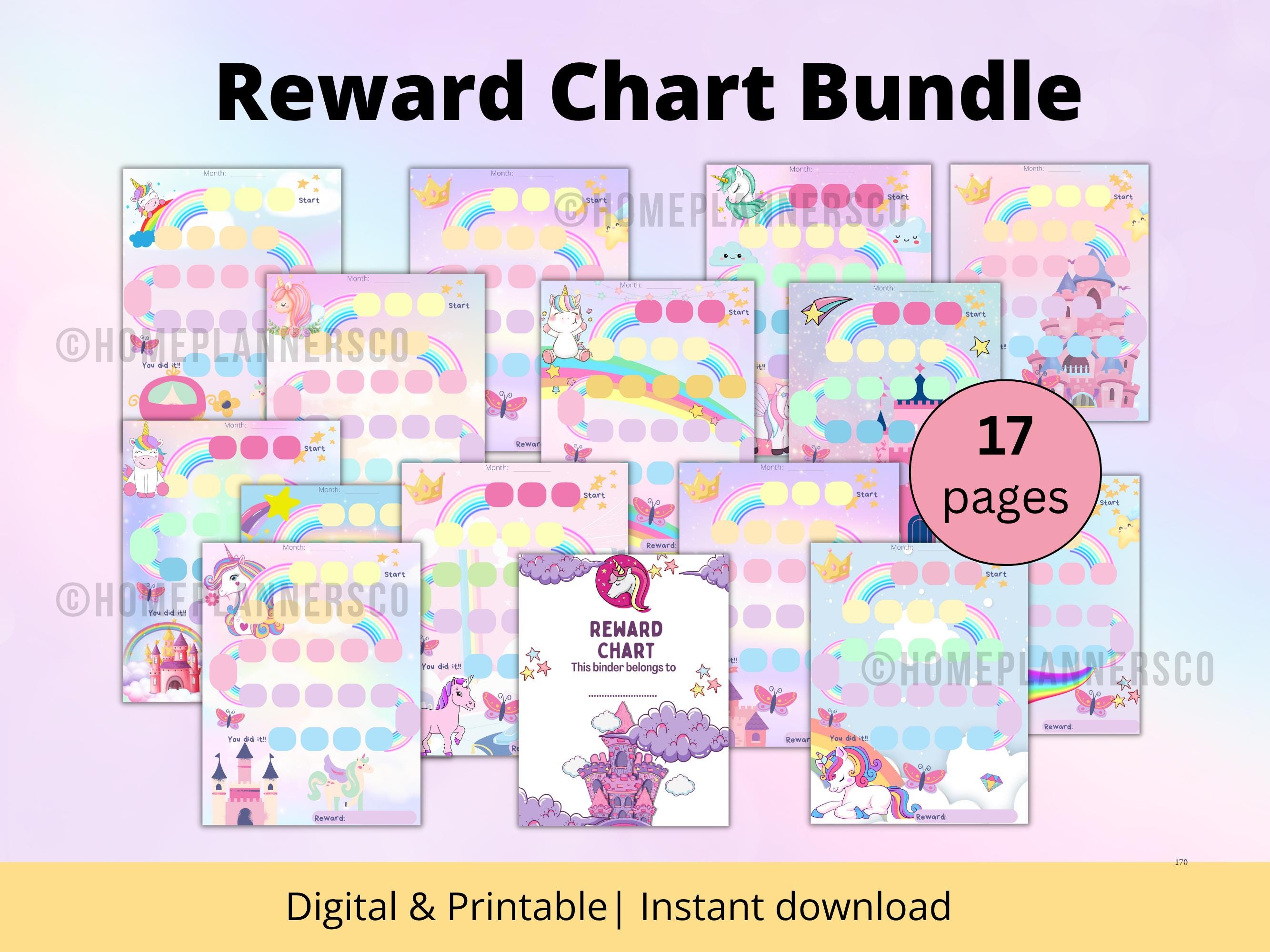 Unicorn Reward Chart Bundle, Sticker Chart, Toddler Chore Chart ...