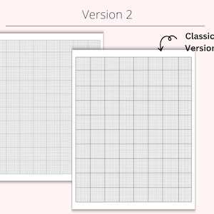 10 Squares per Inch Graph Paper Bundle, Printable Cross Stitch Paper ...