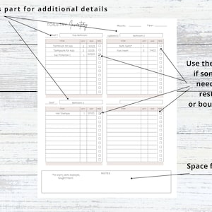 Household Inventory Tracker Pages, Household List,toiletry Inventory ...