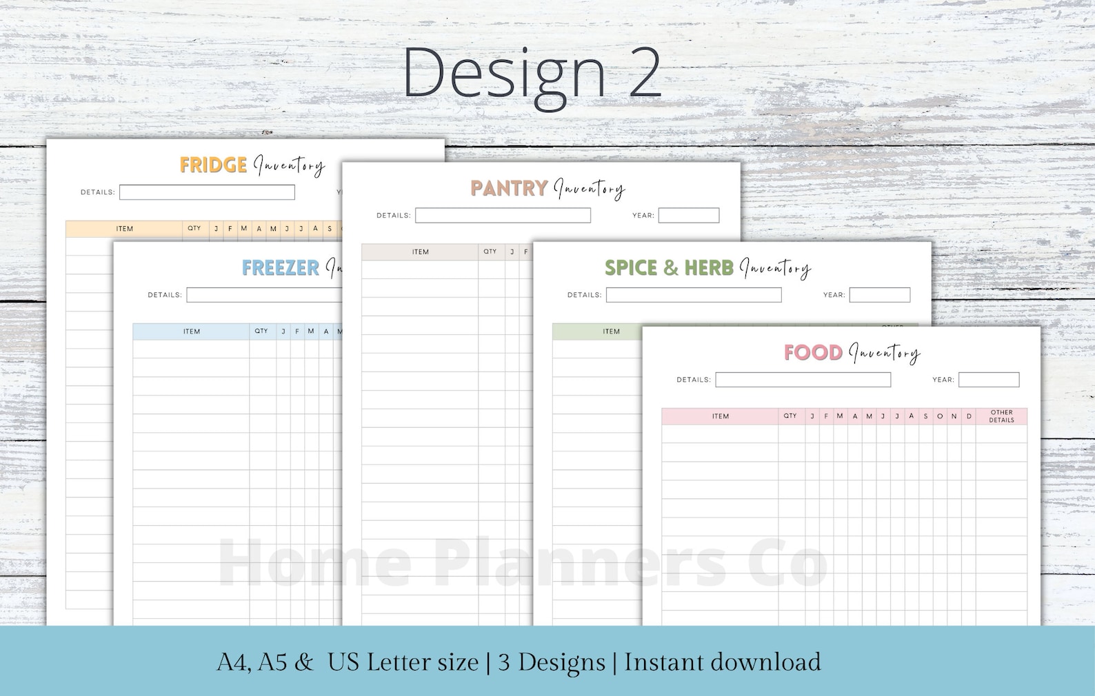 Food Inventory Tracker Pages Printable Kitchen Inventory,pantry ...