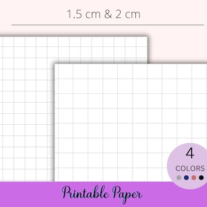 Graph Paper Bundle 4 Colors Blue Red Black Gray Printable Graph Grid ...