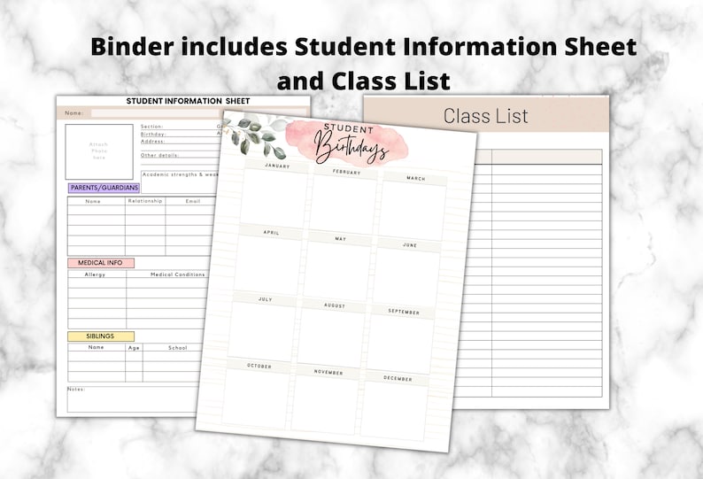 Teacher Planner 2026-2027 Binder, Printable Teaching Planner, Academic ...