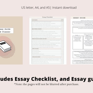 Essay Planner Editable Printable PDF| Essay Guide Planner Pack Bundle ...