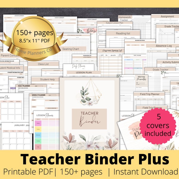 Teacher Planner 2024 2025 Binder - Etsy