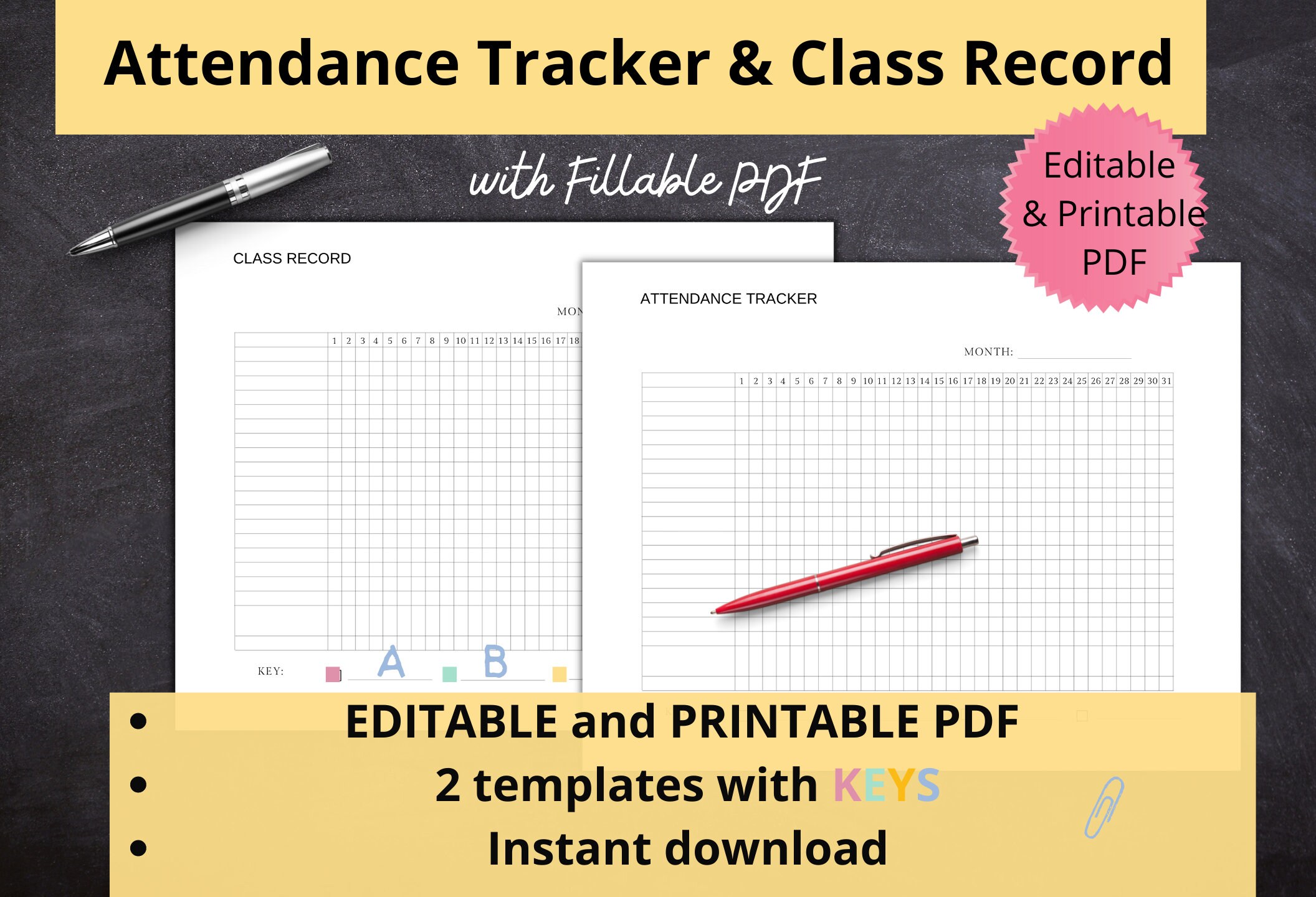 Editable Attendance Log Sheet Teacher Loghomeschool - Etsy Australia