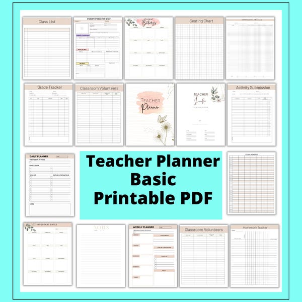 26/27 Teacher Planner - Etsy UK