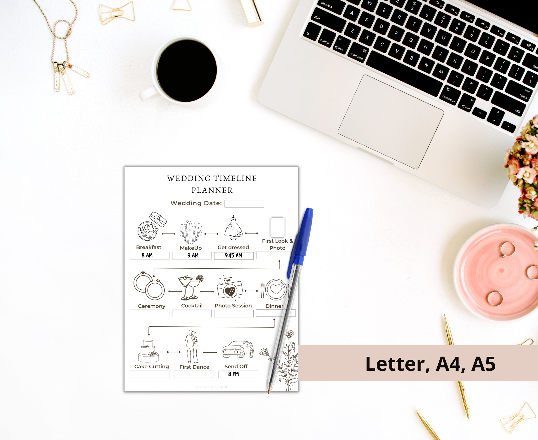 Editable Wedding Timeline Planner Printable Fillable Wedding - Etsy