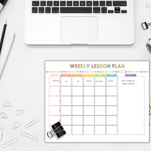 Weekly Lesson Plan Editable Fillable Lesson Plan Template ...