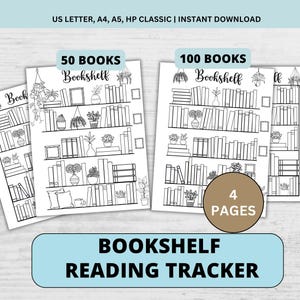 Printable Reading Tracker, Bookshelf Tracker, Reading Challenge ...