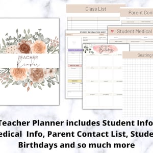 Teacher Planner Printable Teacher Binder,lesson Planner Printable ...