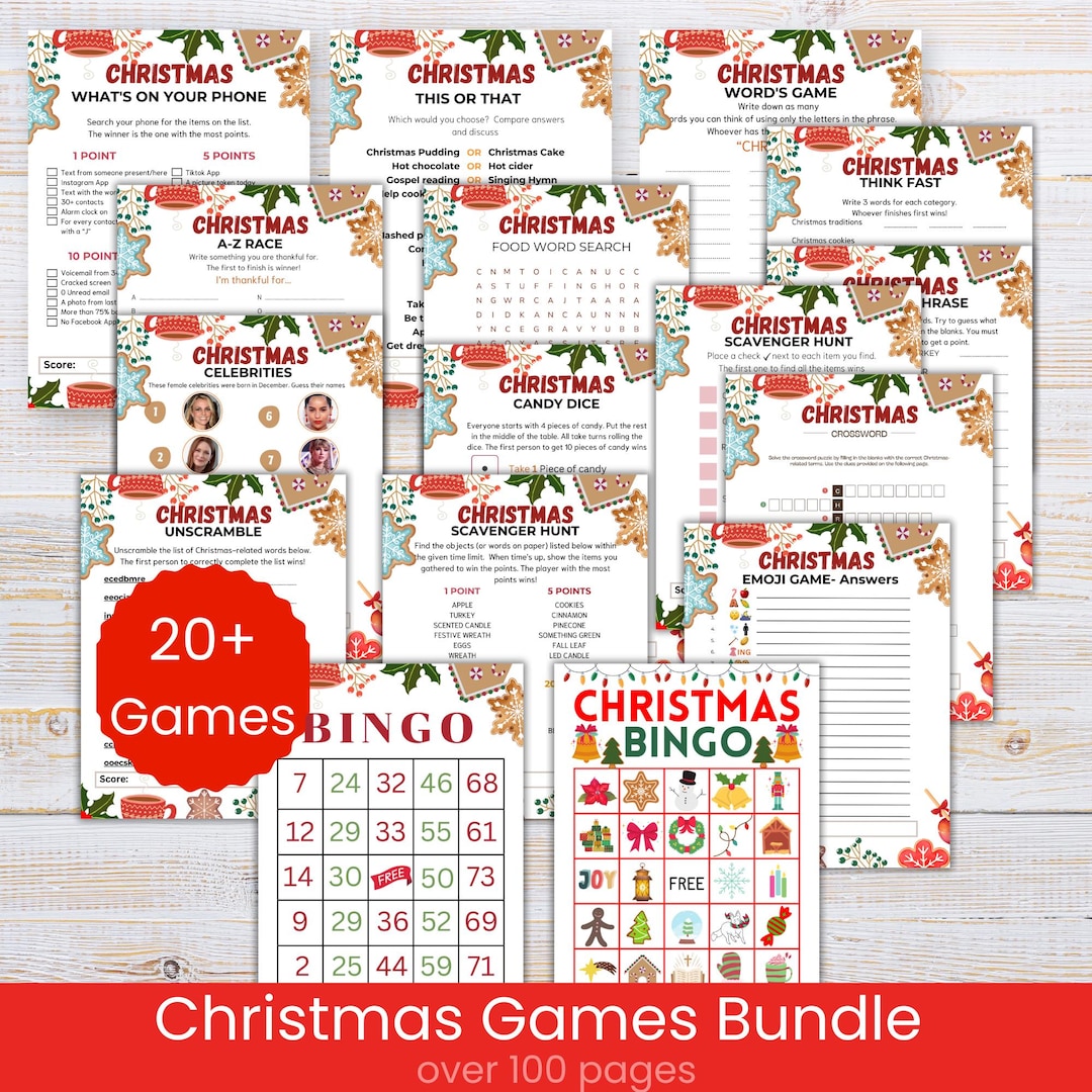 Christian Christmas Games Bundle, Christian Christmas Party Games ...