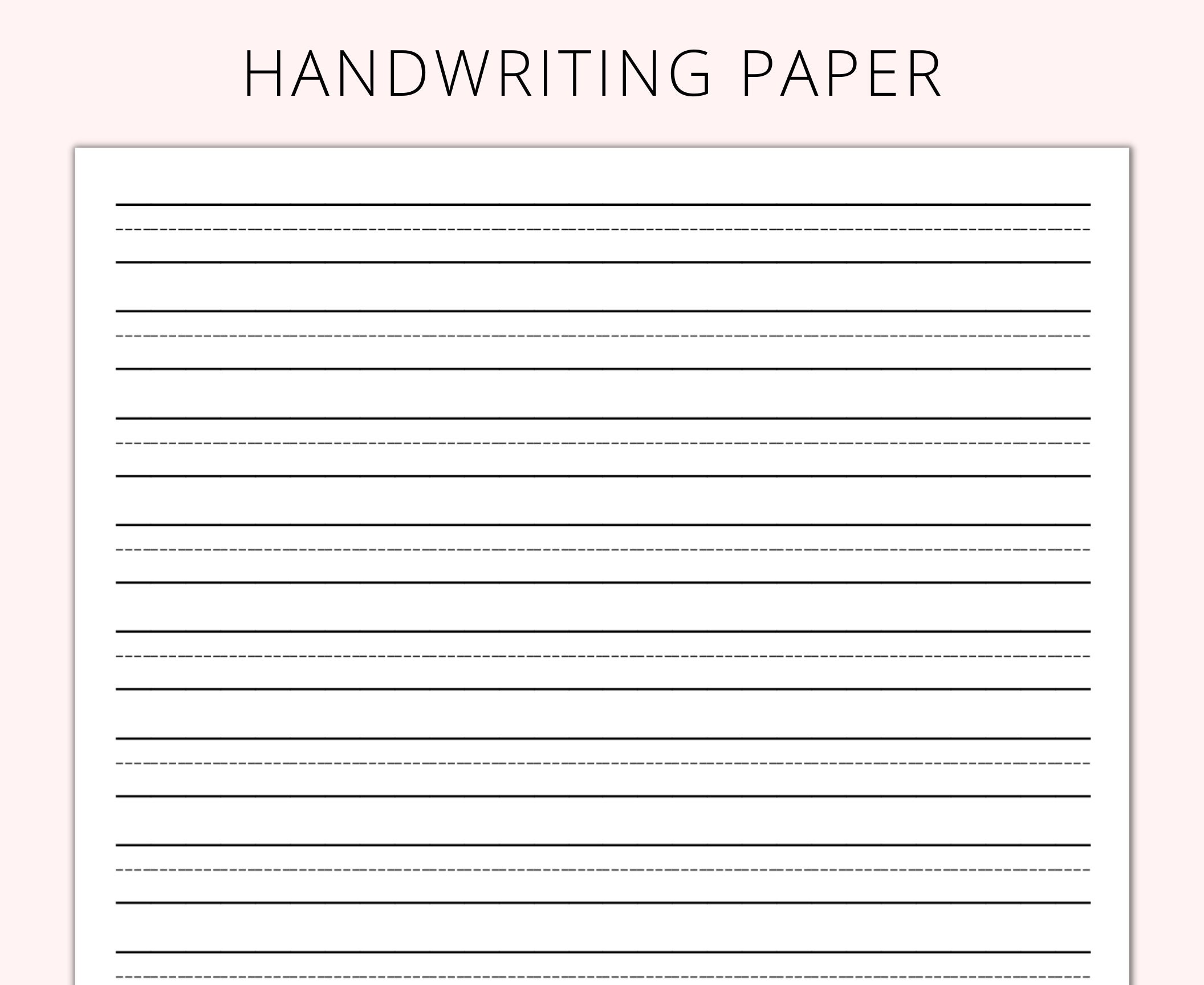 Practice Writing Paper Handwriting Paper Handwriting Sheet - Etsy