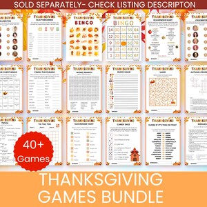 50 Thanksgiving Bingo Cards, Printable Bingo Game, Autumn Bingo, Fall ...