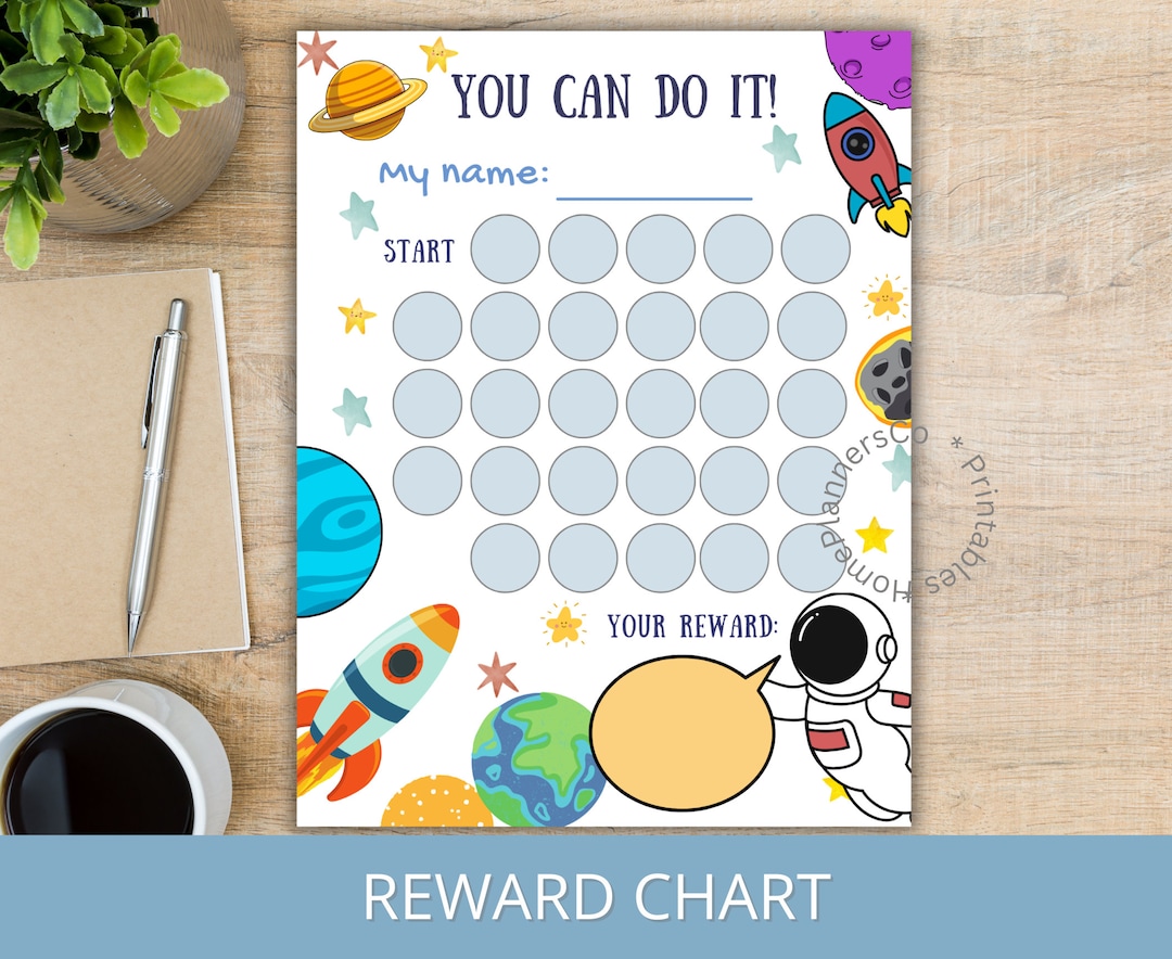 Outer Space Reward Chart | Printable Astronaut Kids Behavior Chart ...