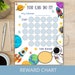 Outer Space Reward Chart Printable Astronaut Kids Behavior Chart ...