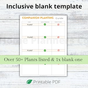 Companion Planting Guide, Garden Organizer, Plant Guide, Plant Planner ...