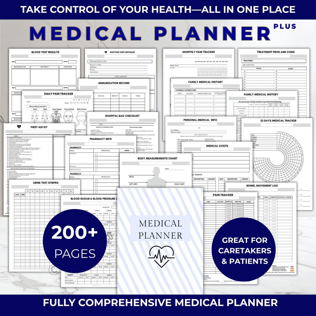 Medical Planner Printable | Comprehensive Health Organizer, Appointment ...