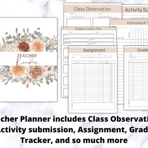 Teacher Planner Printable Teacher Binder,lesson Planner Printable ...