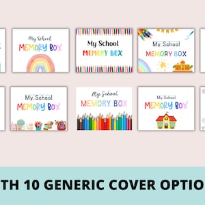 School Memory Box Printable Kids Keepsake Personalized Back to School ...