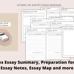Essay Planner Editable Printable PDF| Essay Guide Planner Pack Bundle ...