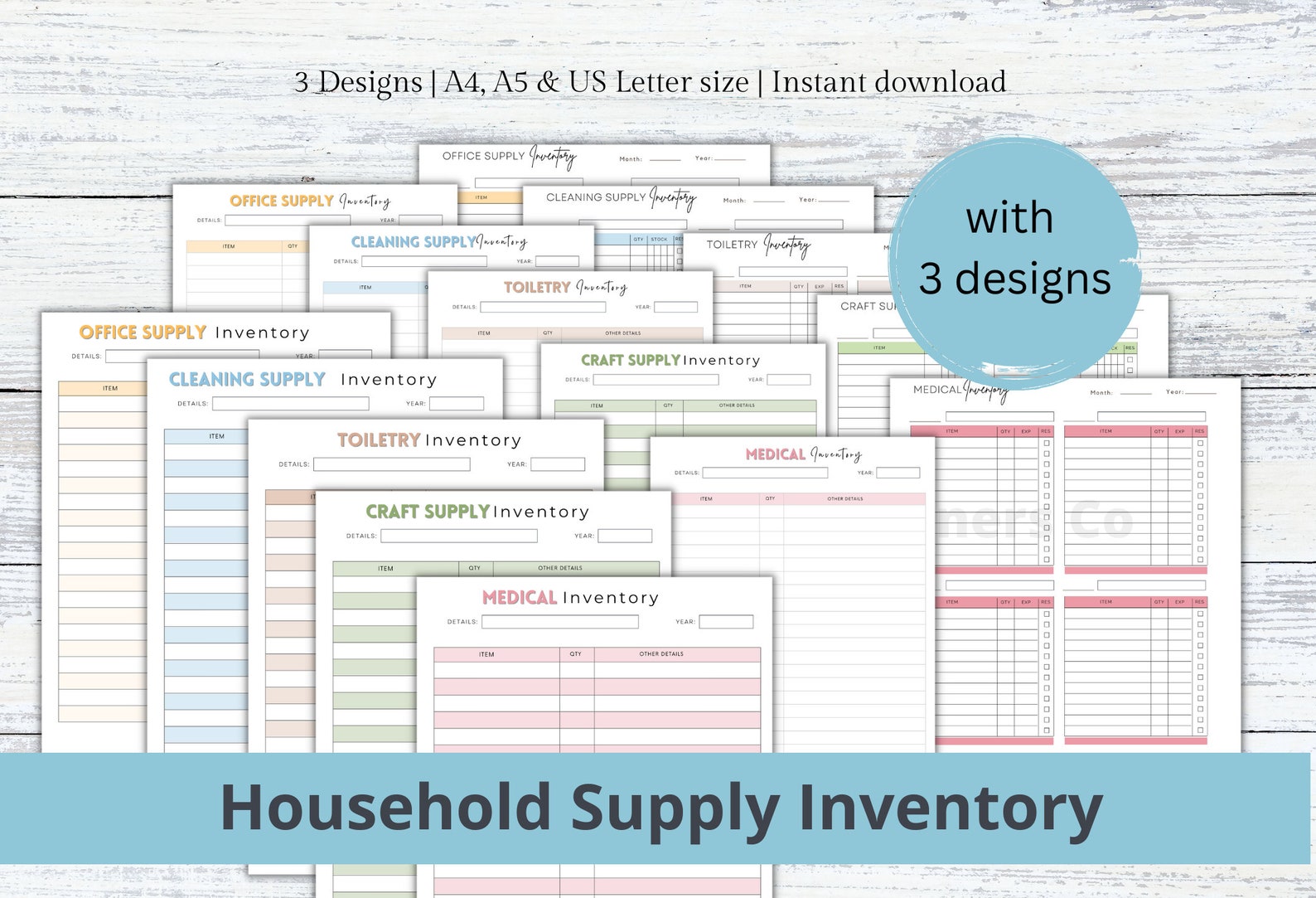 Household Inventory Tracker Pages Household Listtoiletry - Etsy
