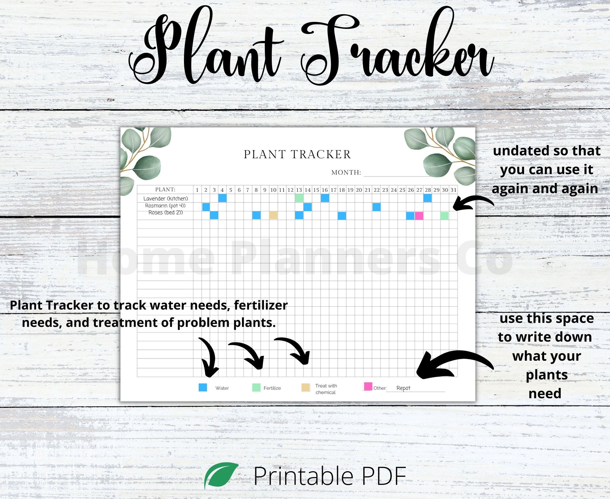 Plant Care Tracker Plant Care Journal Indoor Plant - Etsy